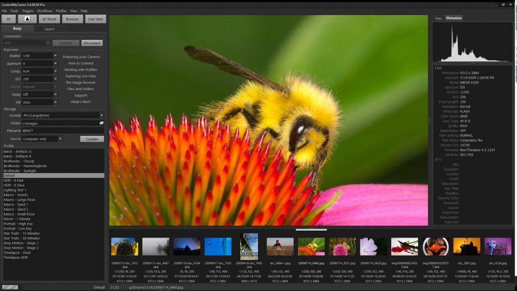 ControlMyCanon – Home – Tetherscript